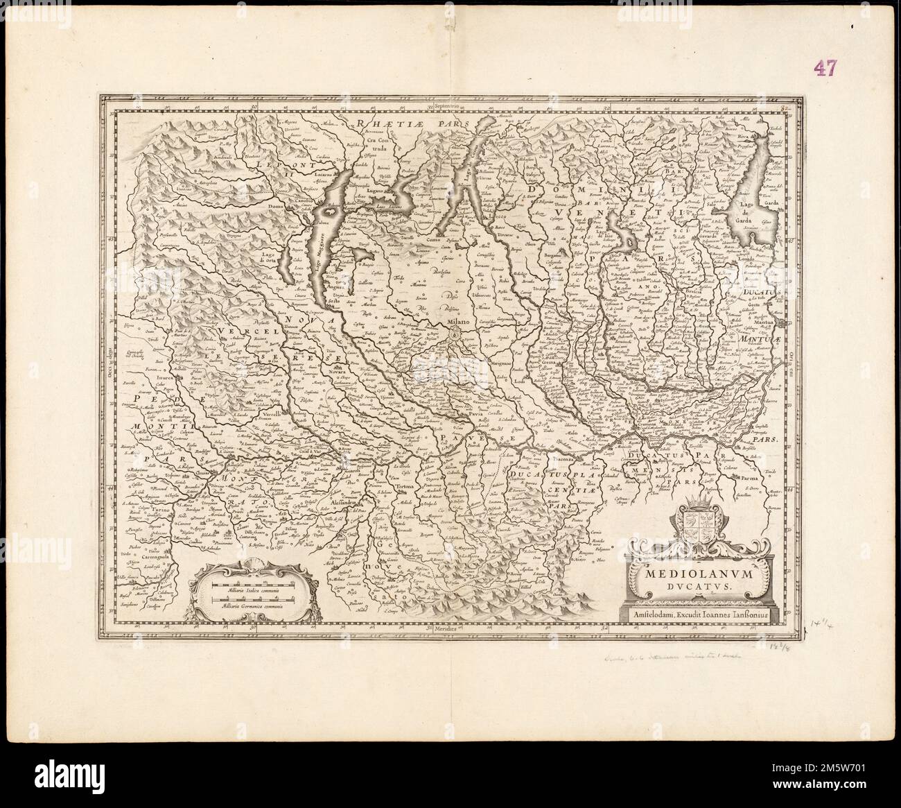 Mediolanum, map of milan (italy), hi-res stock photography and images ...
