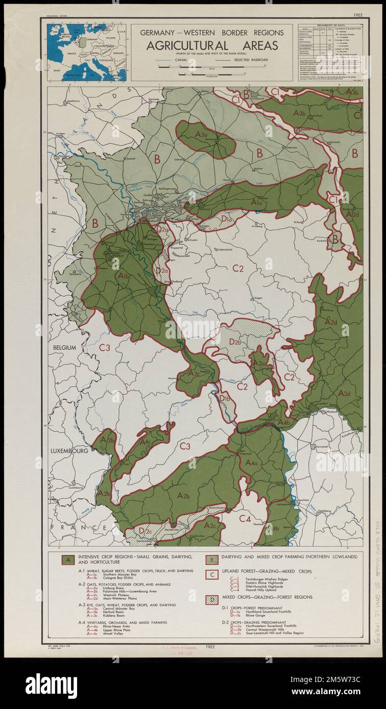 Germany, western border regions, agricultural areas (north of the Main ...