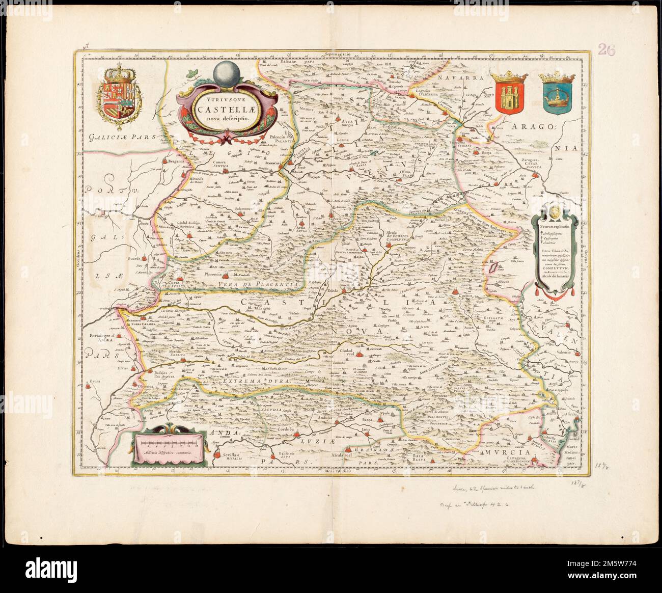 Vtriusque Castellae nova descriptio. Map of the historic Kingdom of ...