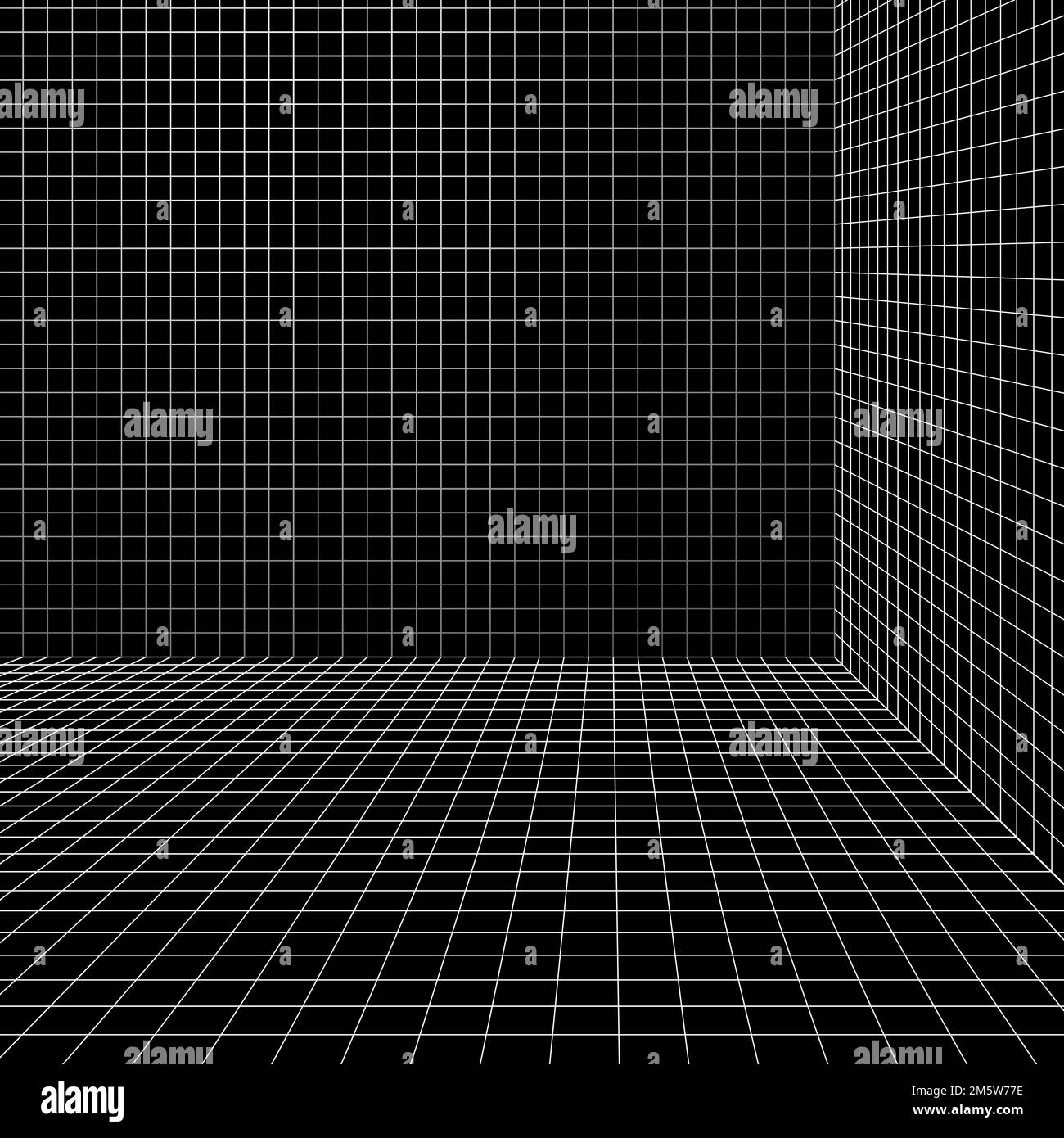 3D wireframe grid room background vector Stock Vector Image & Art - Alamy