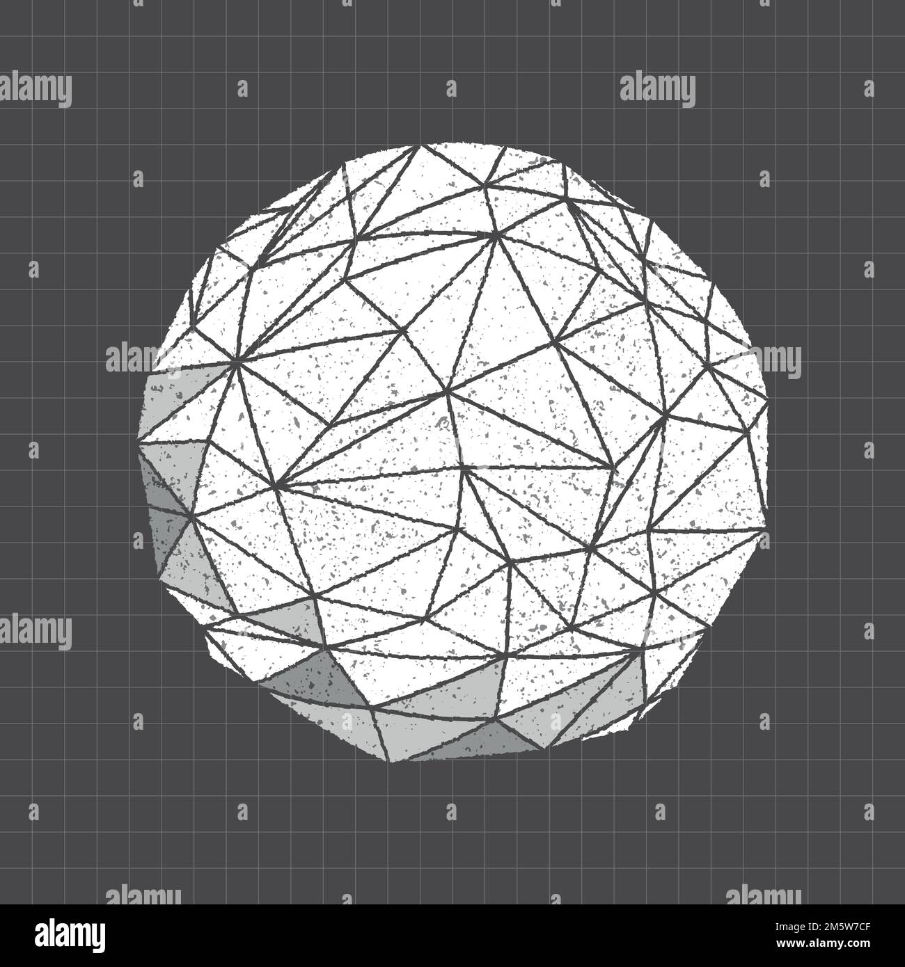 Distorted 3D icosahedron on a black background vector Stock Vector ...