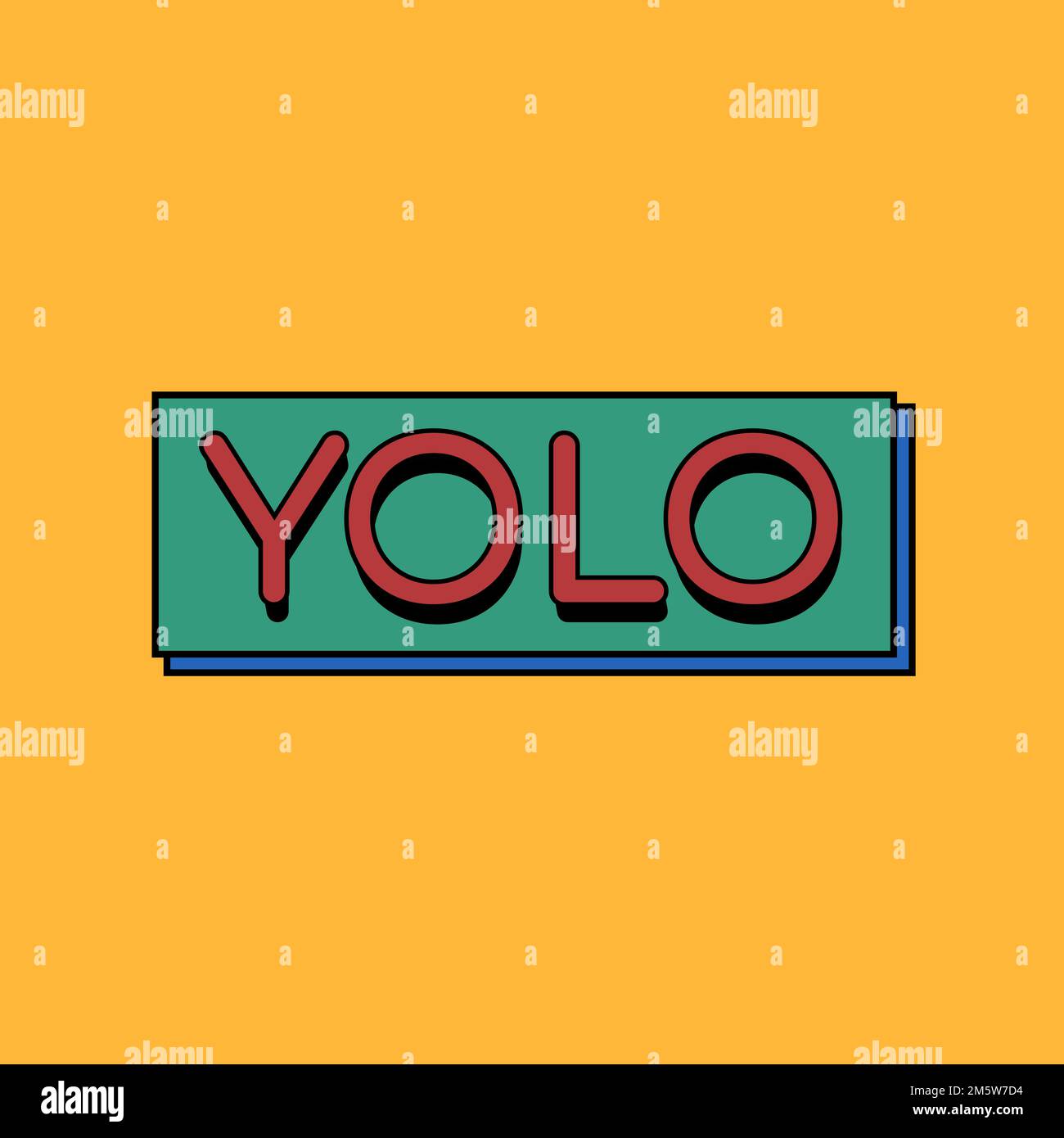Yolo on a yellow background vector Stock Vector Image & Art - Alamy