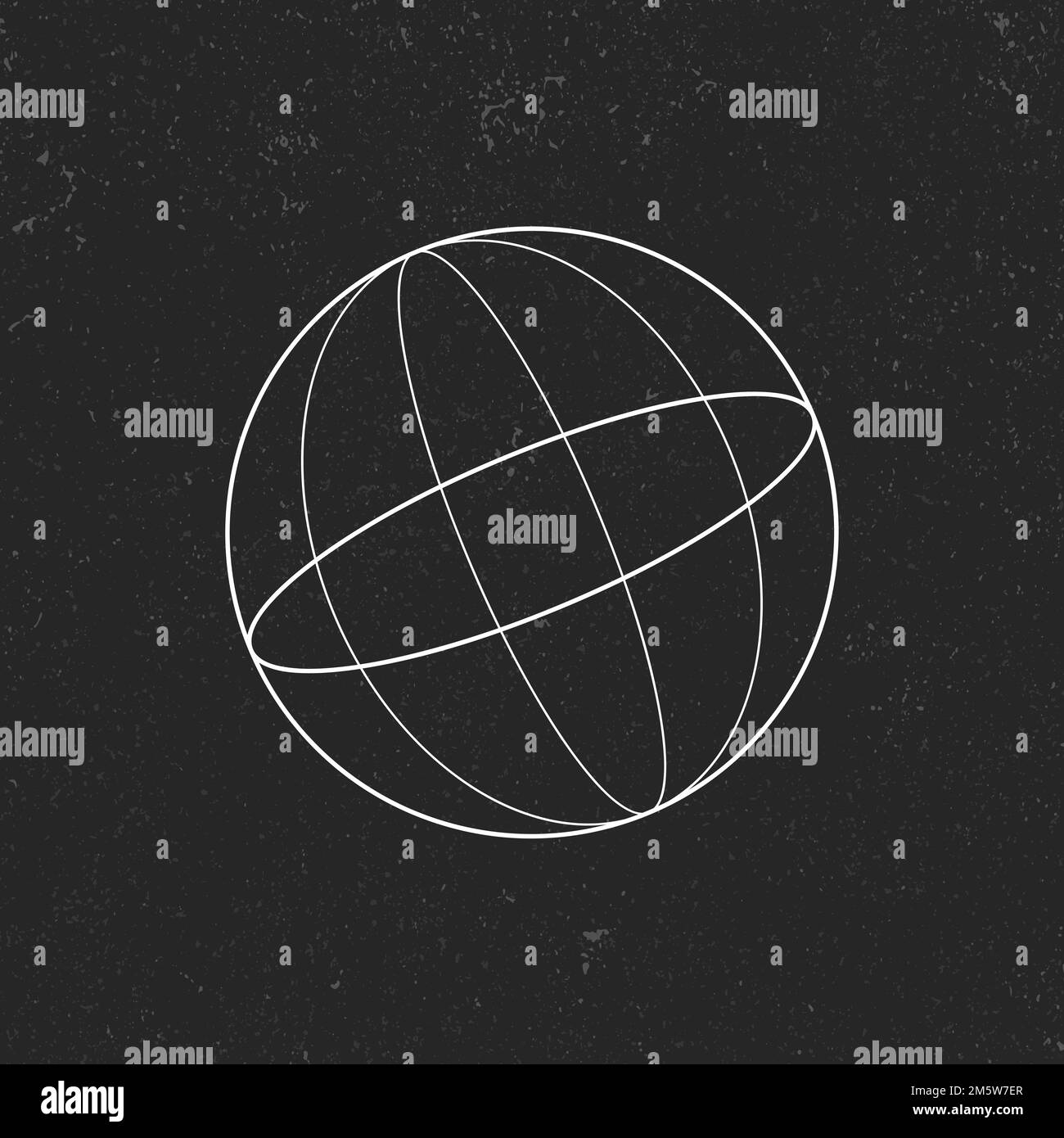 3D sphere outline on a black background vector Stock Vector Image & Art ...