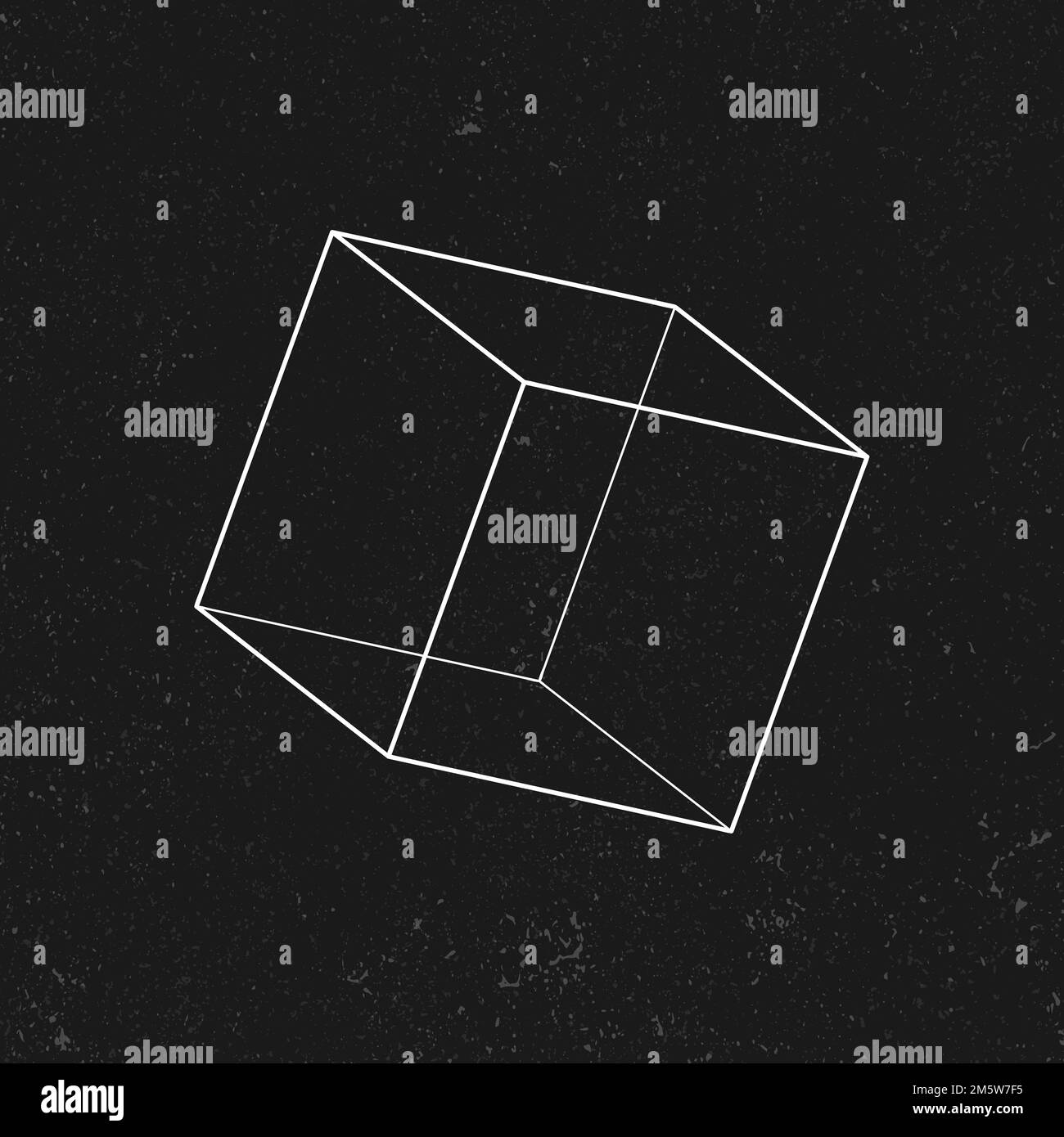3D cube on a black background vector Stock Vector Image & Art - Alamy