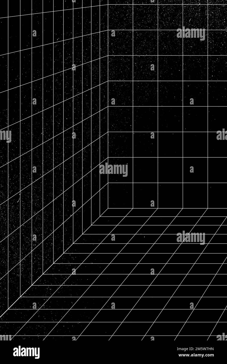 3D wireframe grid room background vector Stock Vector Image & Art - Alamy