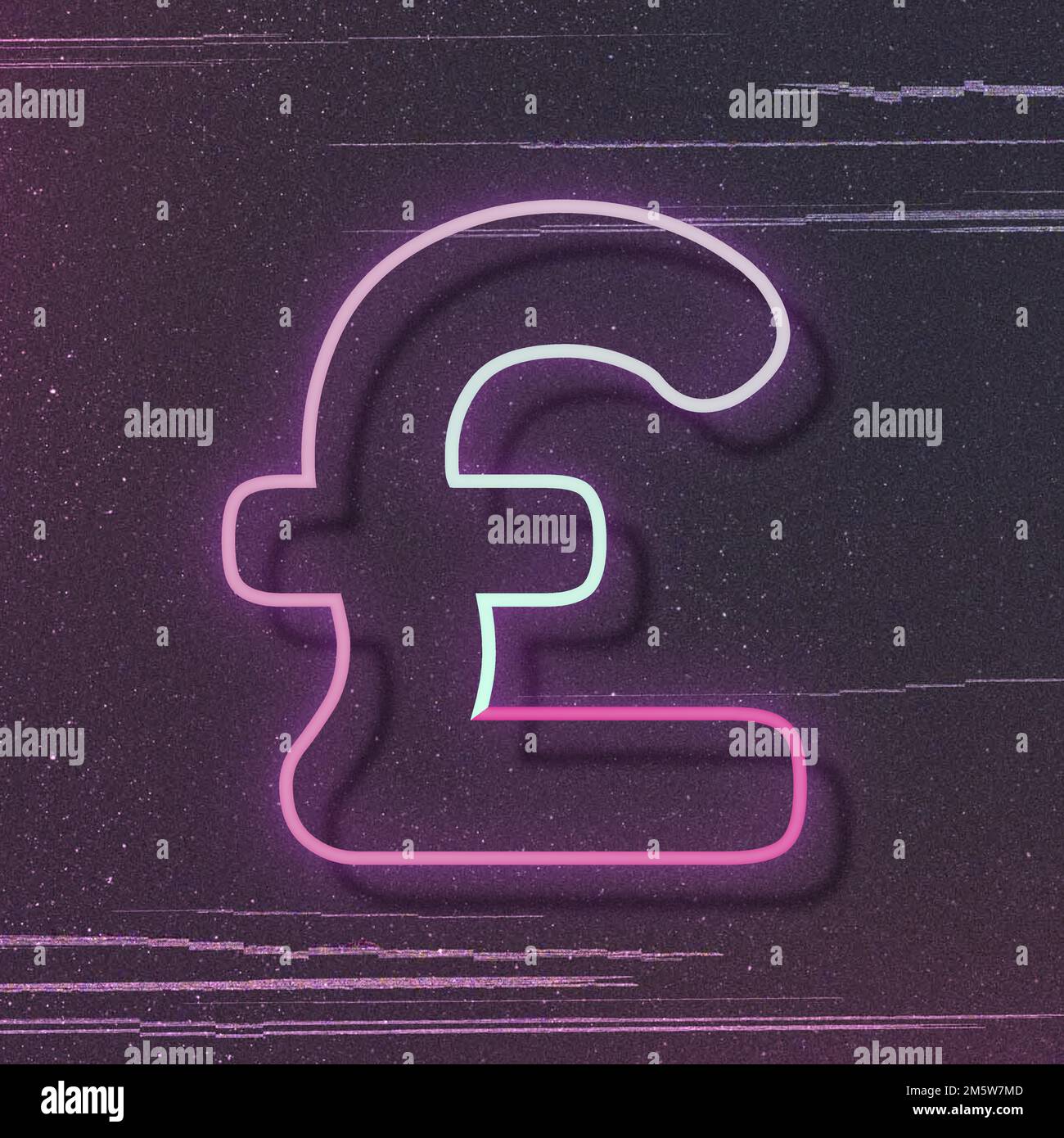 Pink neon glow pound sign vector font typography Stock Vector Image ...
