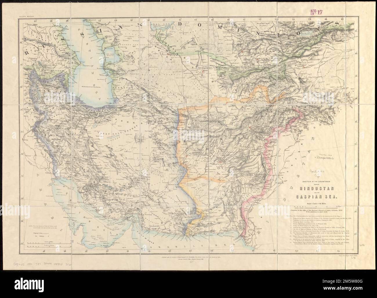 Sketch of the countries between Hindustan and the Caspian Sea. Relief ...