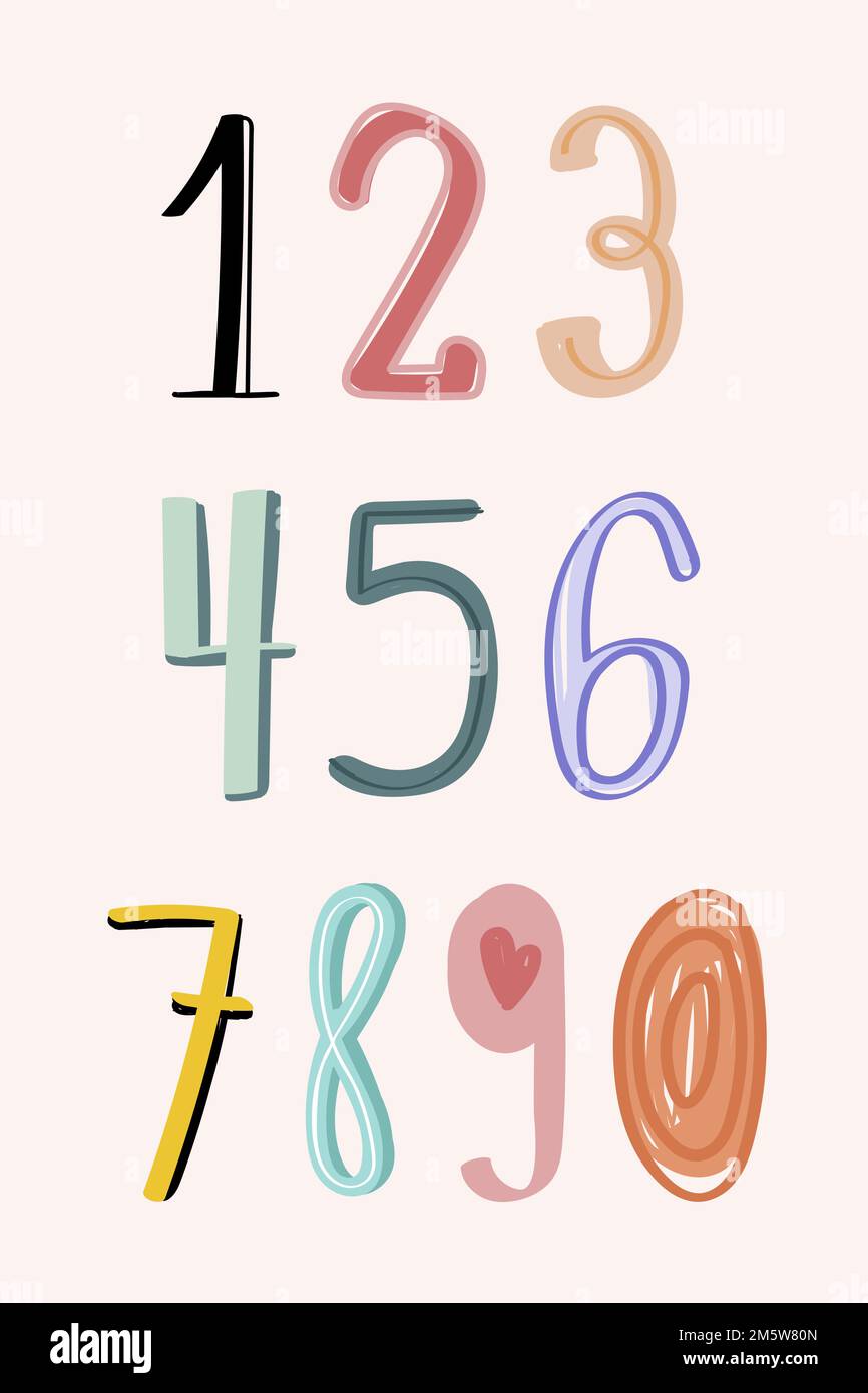 6 9 numbers cartoon hi-res stock photography and images - Alamy