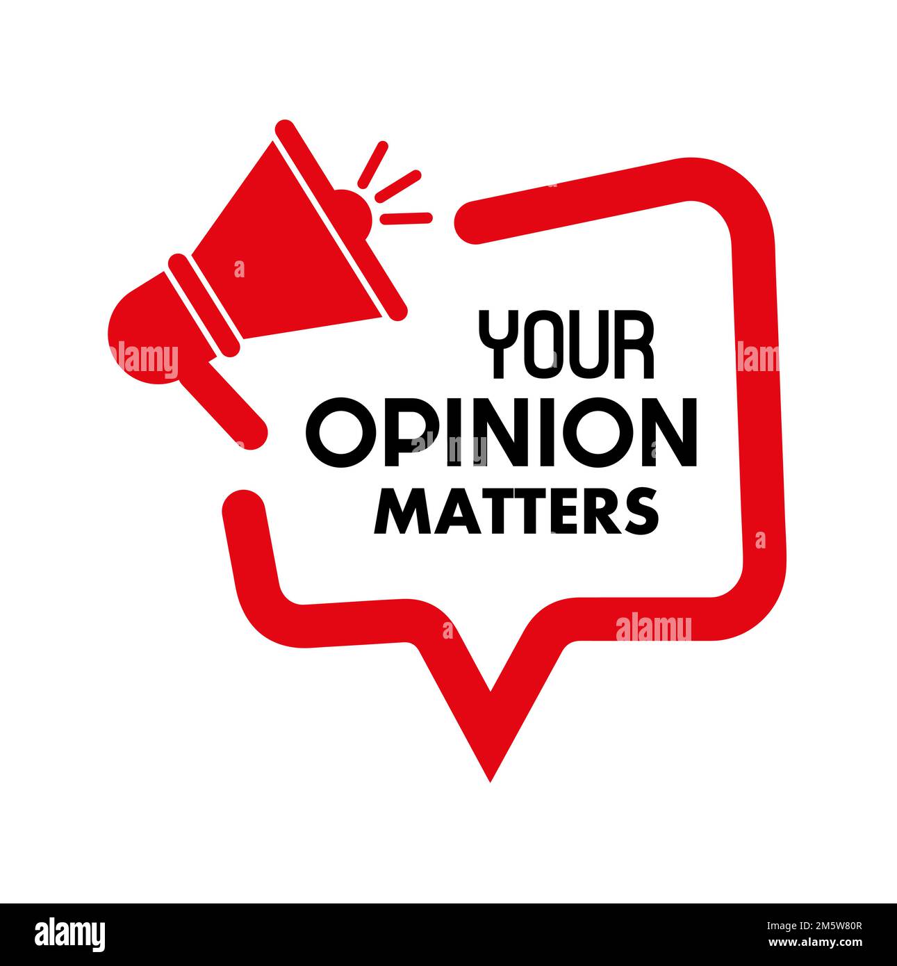 your opinion matters sign on white background Stock Vector Image & Art ...