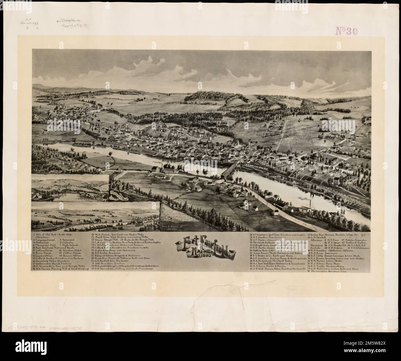 Fort Fairfield, Maine : 1893. Bird's-eye view. Includes insets and ...