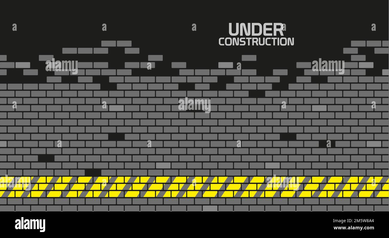 warning sign. Under construction background Stock Vector Image & Art ...