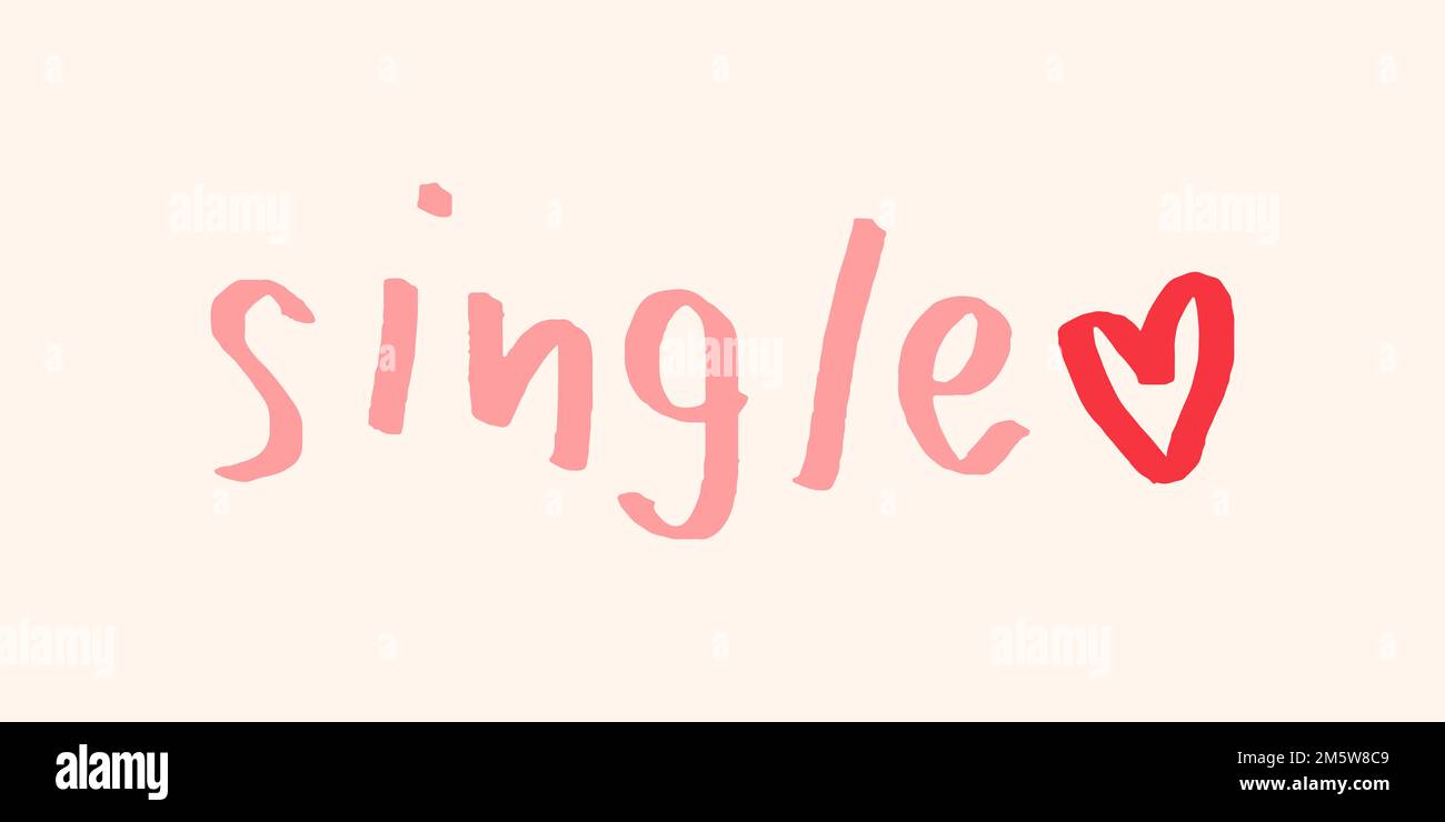 Single doodle typography on a beige background vector Stock Vector ...