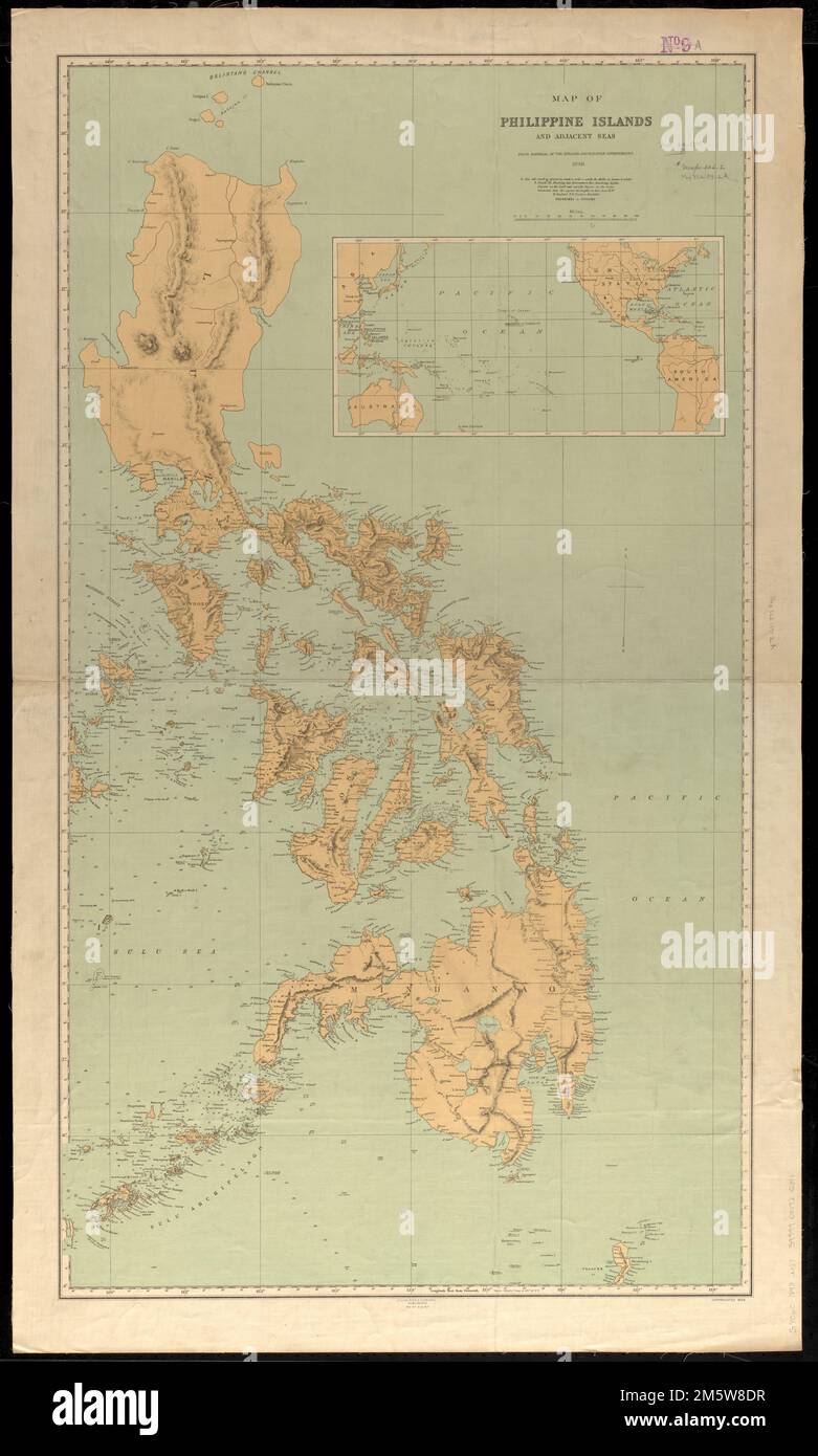 Map of Philippine Islands and adjacent seas : from material of the ...