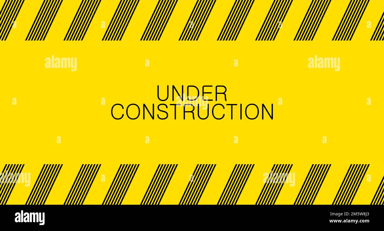warning sign. Under construction background Stock Vector Image & Art ...