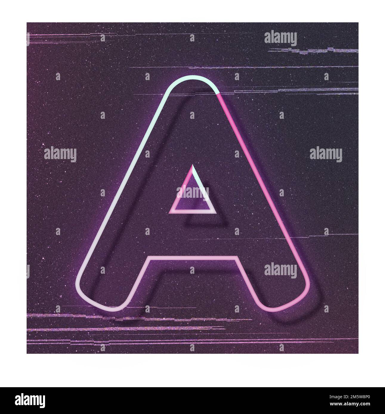 Pink neon glow letter A vector font typography Stock Vector Image & Art ...