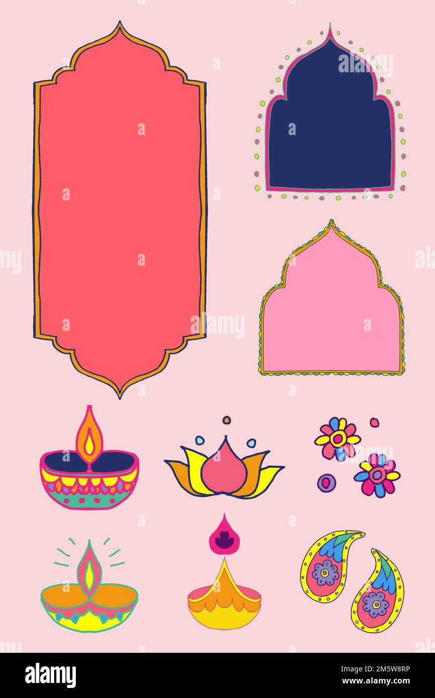 Diwali Indian rangoli vector illustration set Stock Vector Image & Art ... Diwali Indian rangoli vector illustration set Stock Vector Image & Art ...