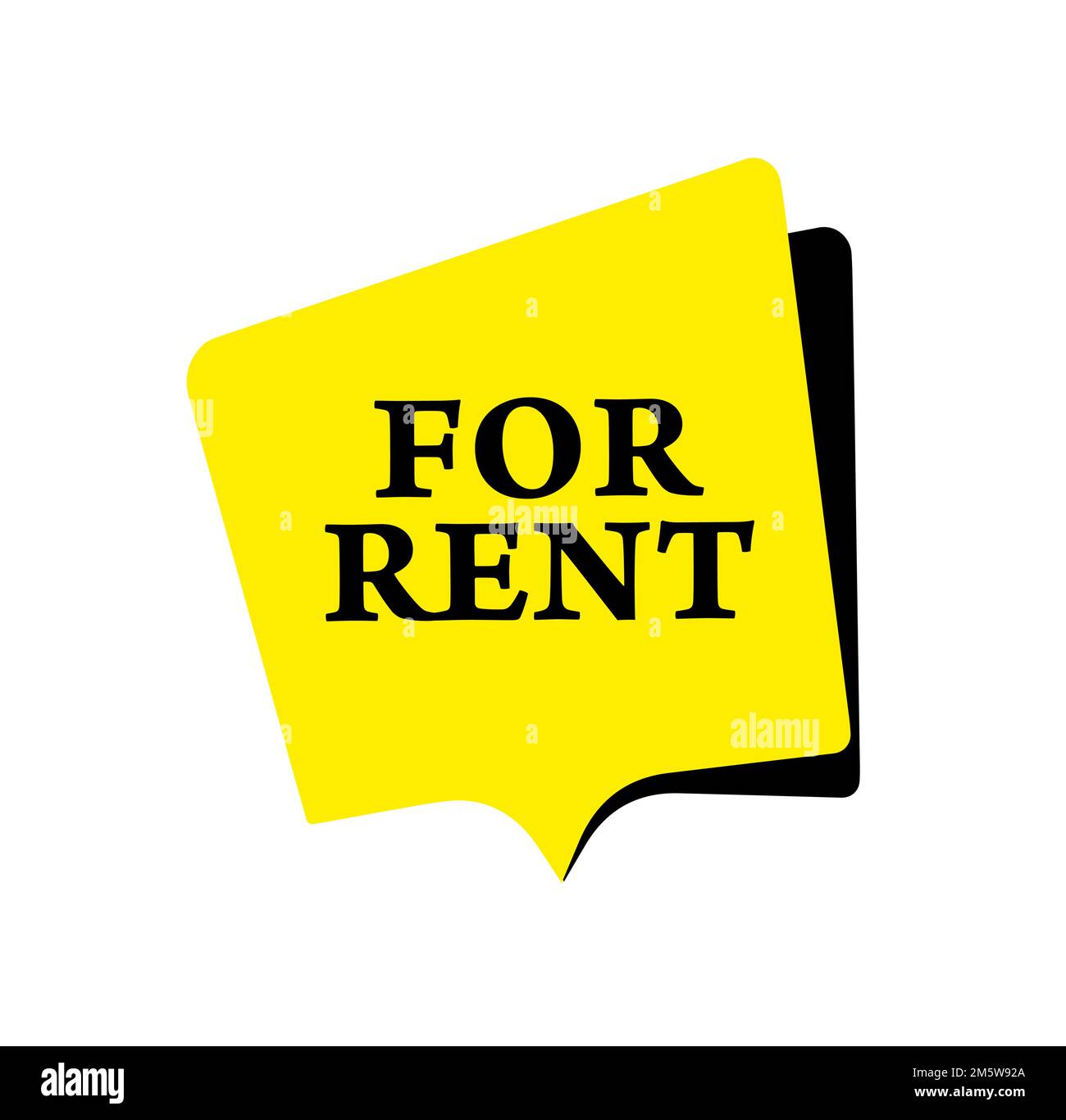 for rent sign on white background Stock Vector Image & Art - Alamy