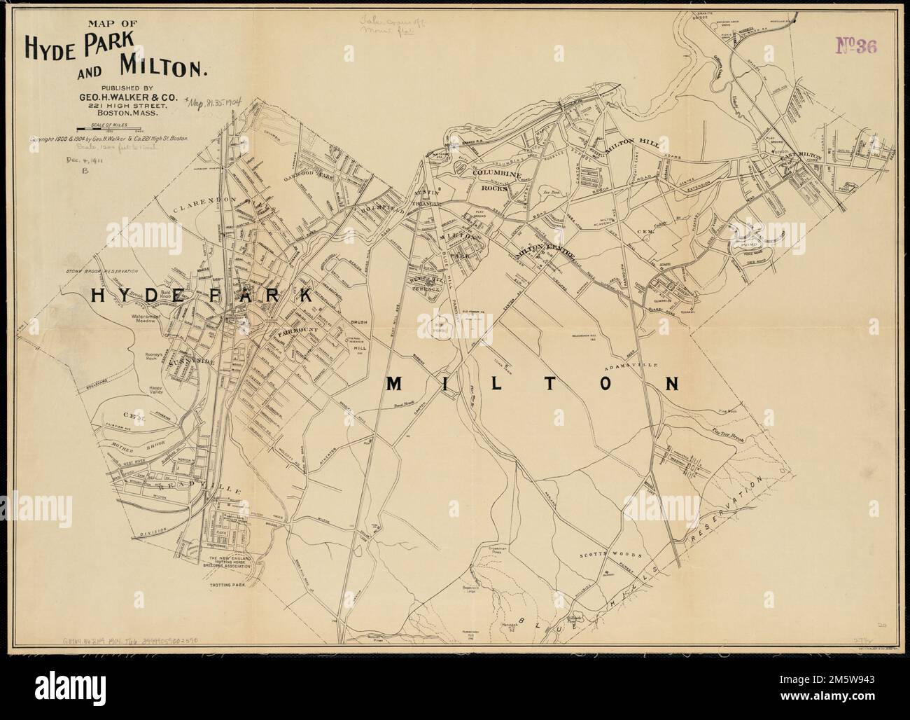 Boston map 1900 hi-res stock photography and images - Alamy