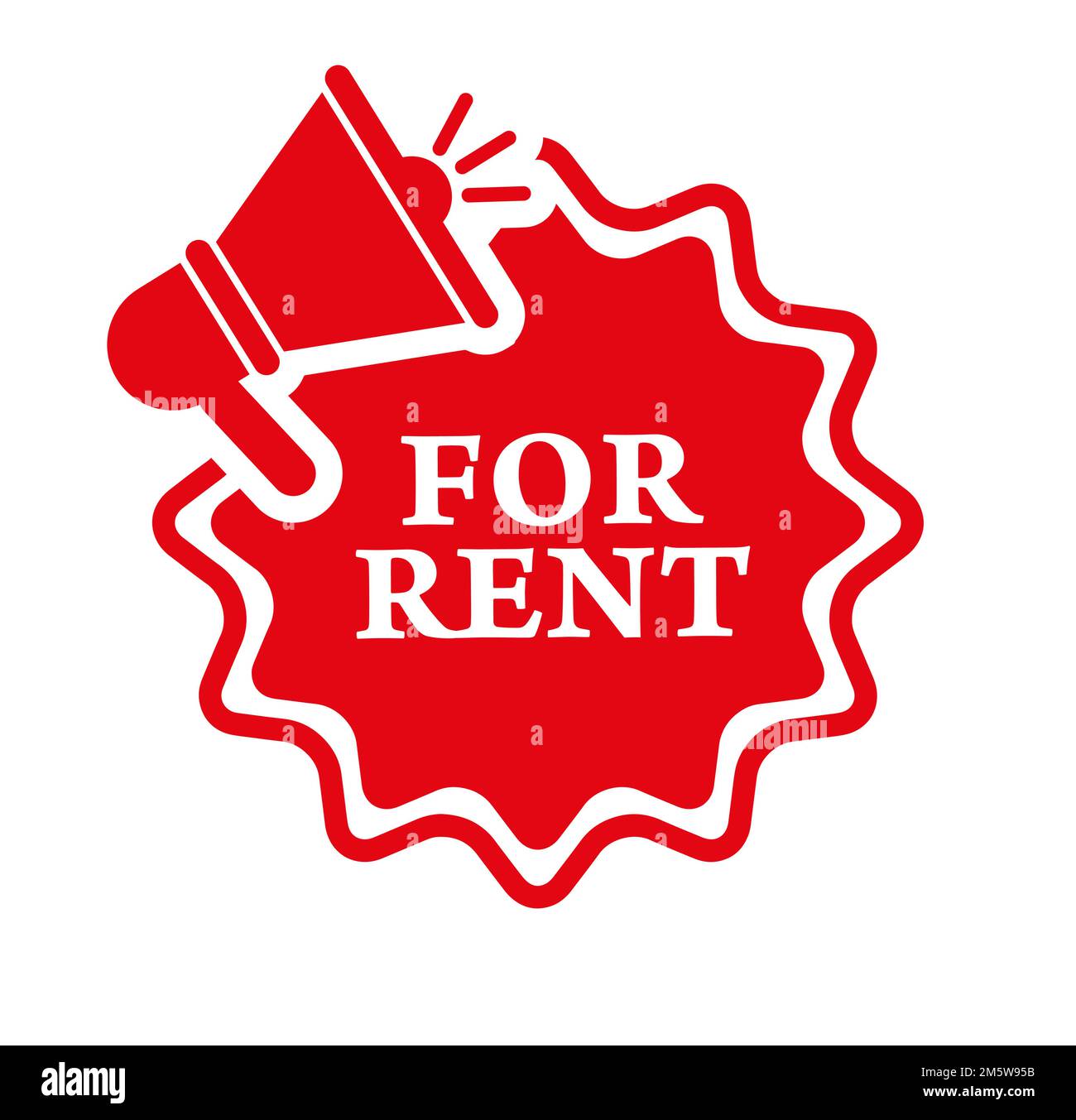 for rent sign on white background Stock Vector Image & Art - Alamy