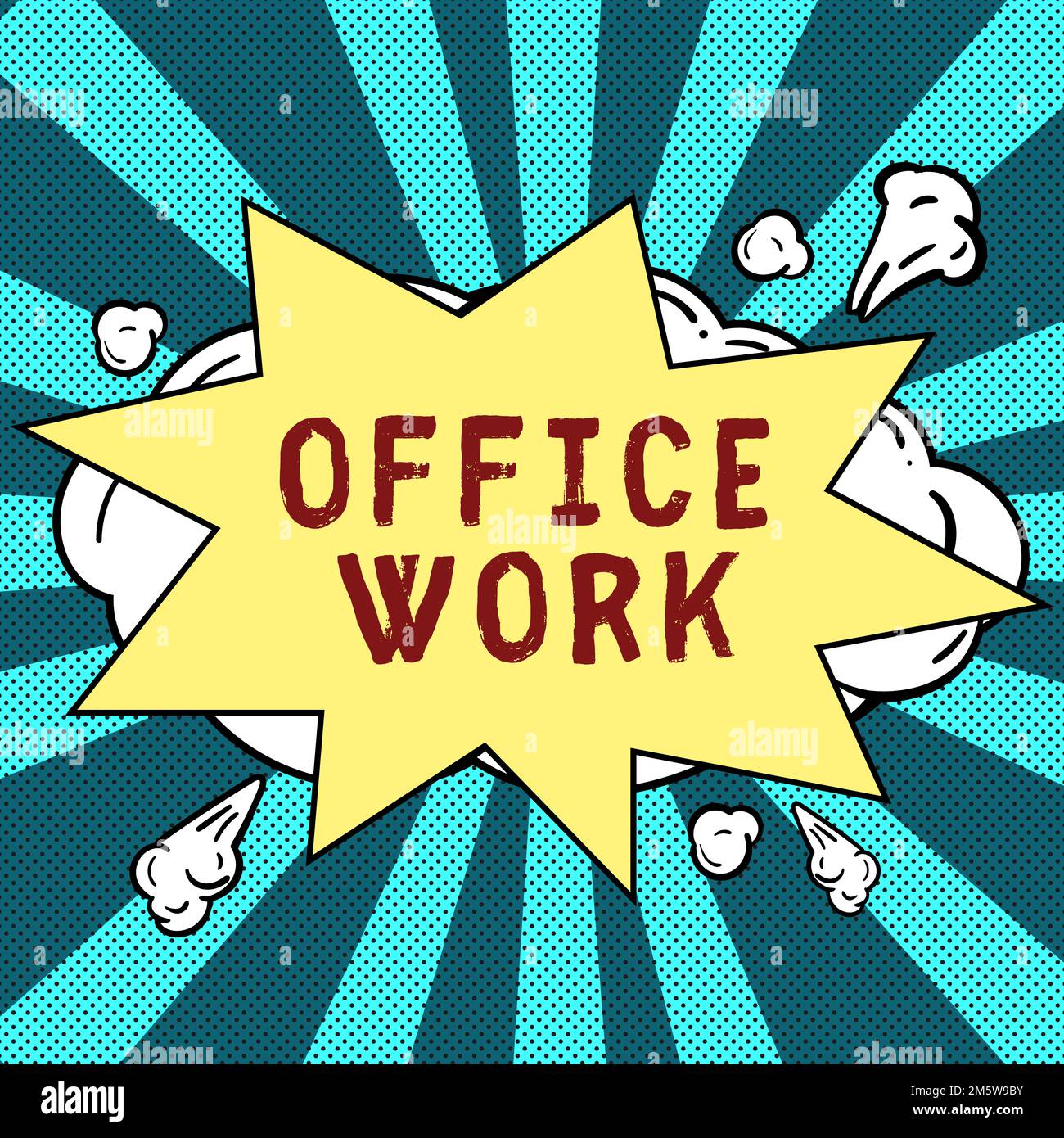 Conceptual caption Office Work. Word Written on any clerical or ...