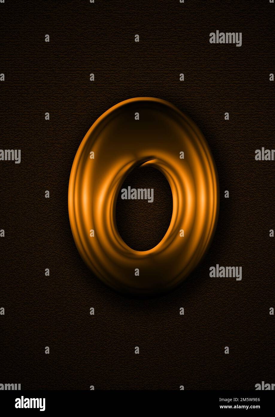 number written in gold 3d metallic on brown textured background Stock ...