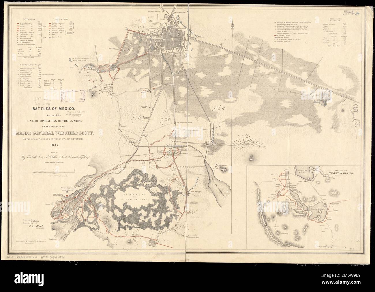 Battles of Mexico : survey of the line of operations of the U.S. Army ...