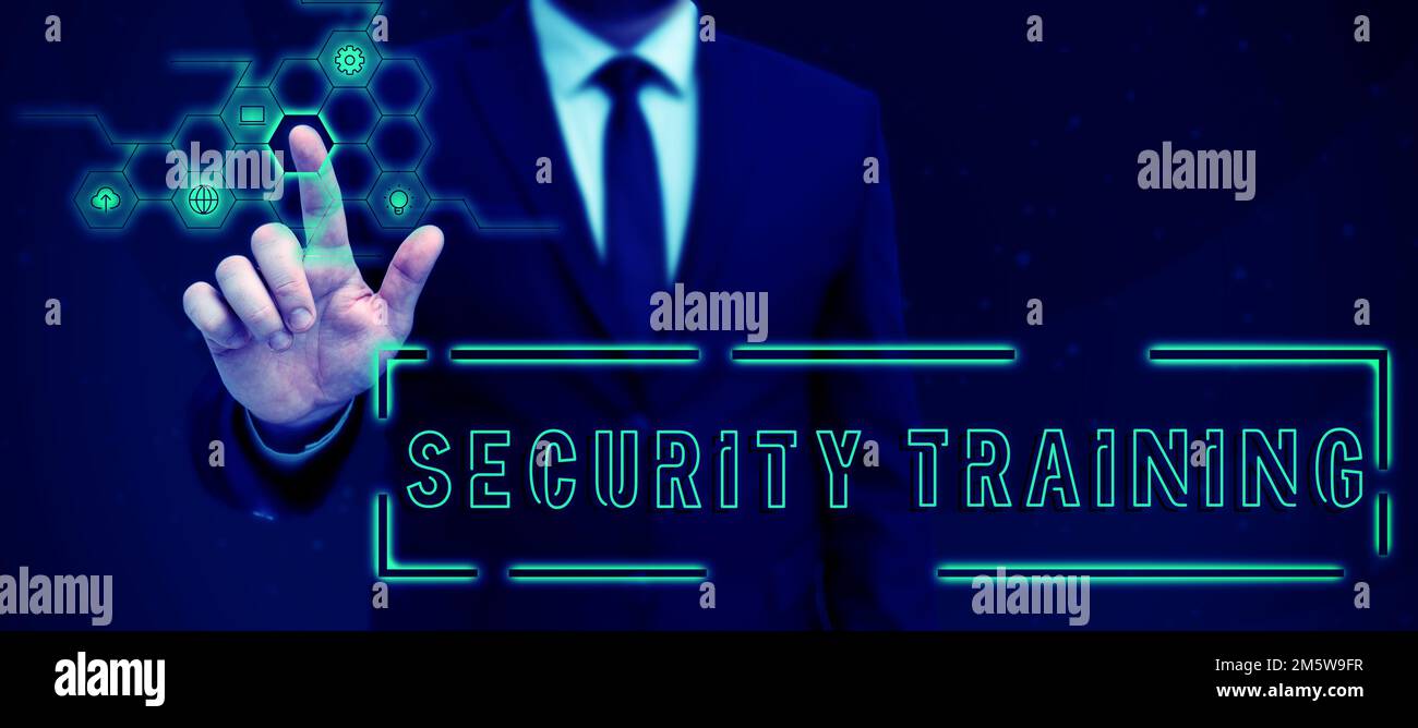Text showing inspiration Security Training. Business idea providing ...