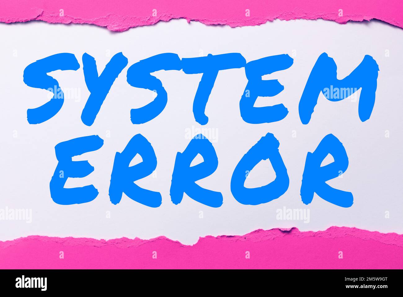 Conceptual display System Error. Business idea Technological failure ...