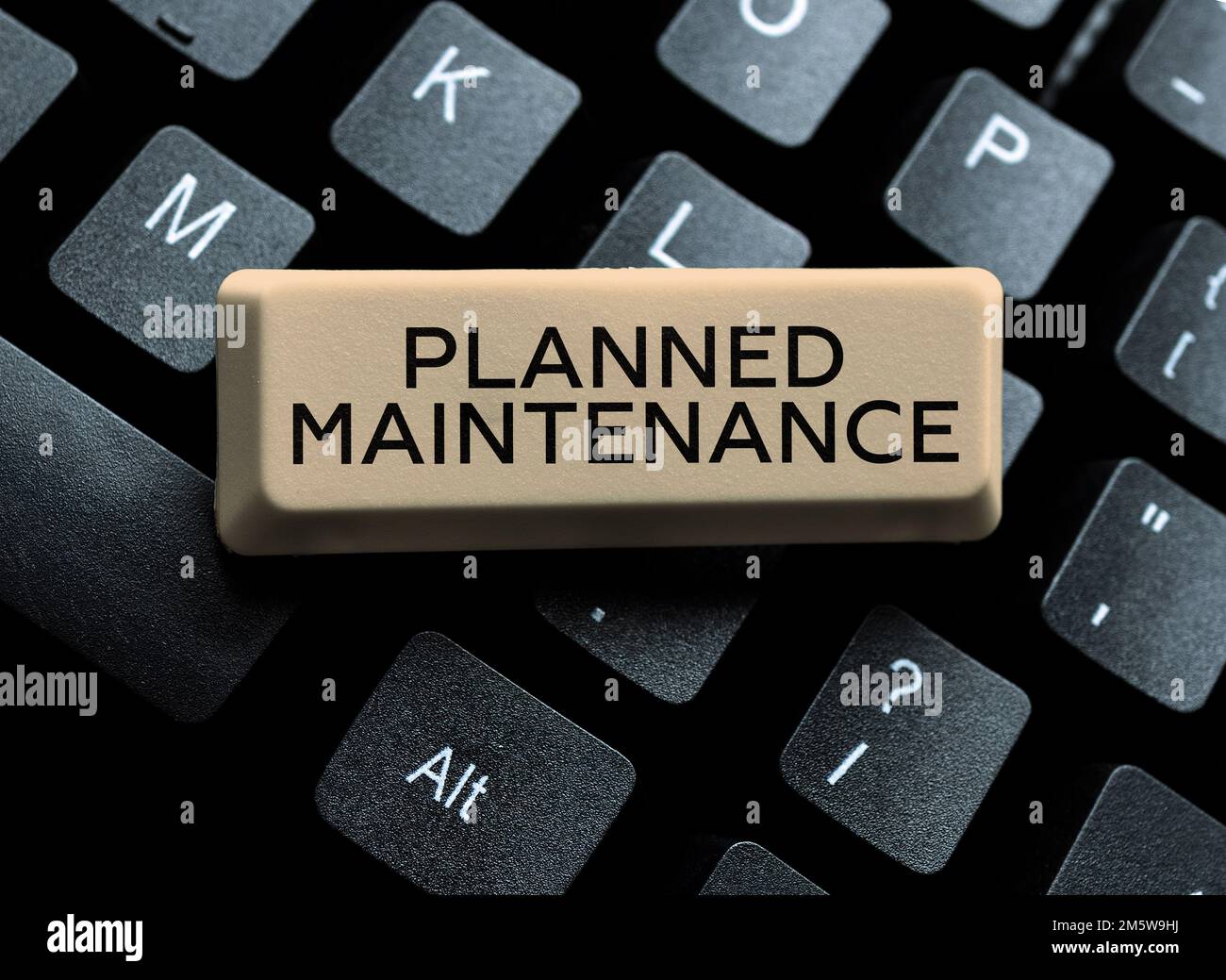 Hand writing sign Planned Maintenance. Conceptual photo Check ups to be ...