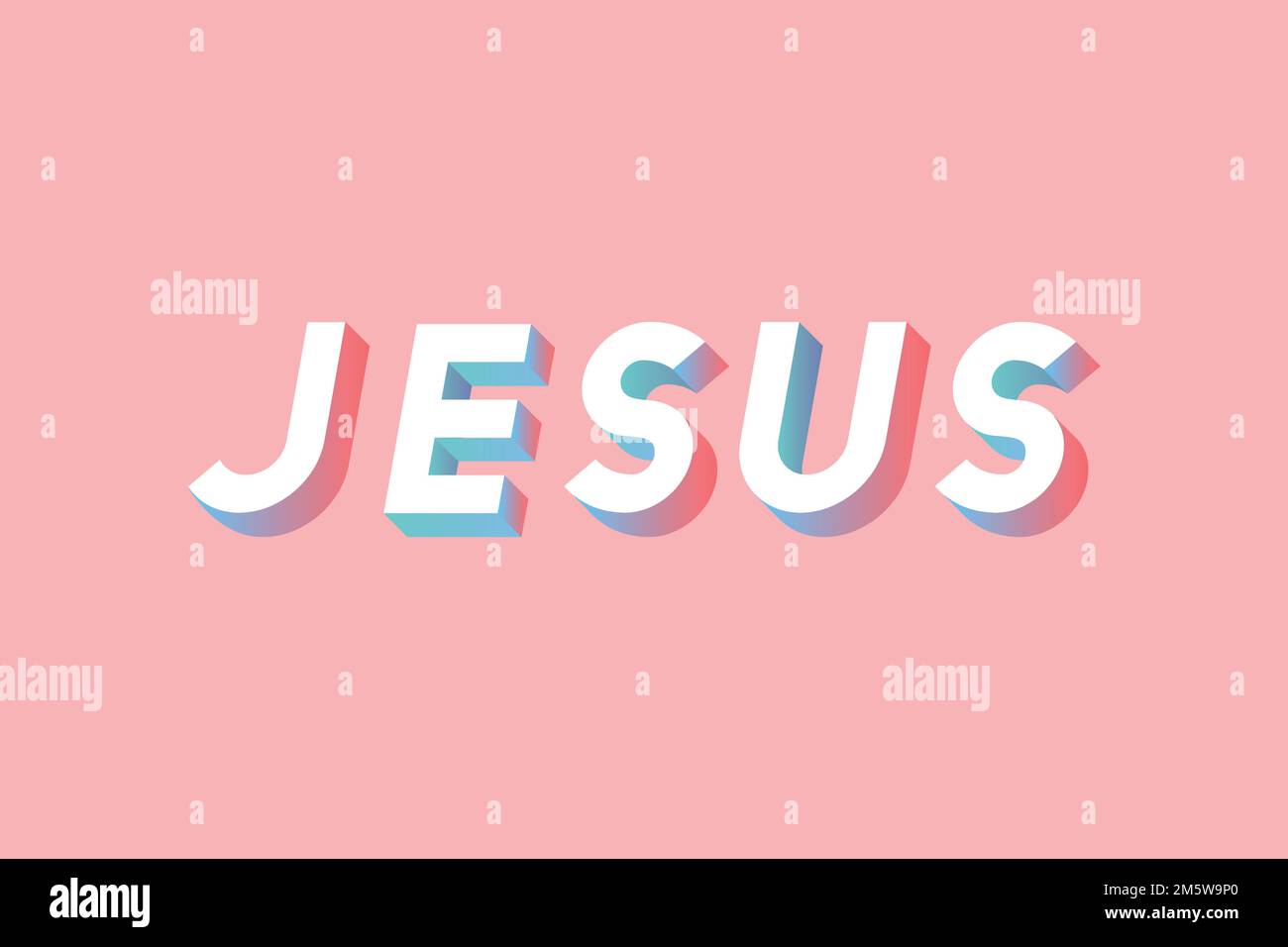 Jesus word vector isometric font typography Stock Vector Image & Art ...