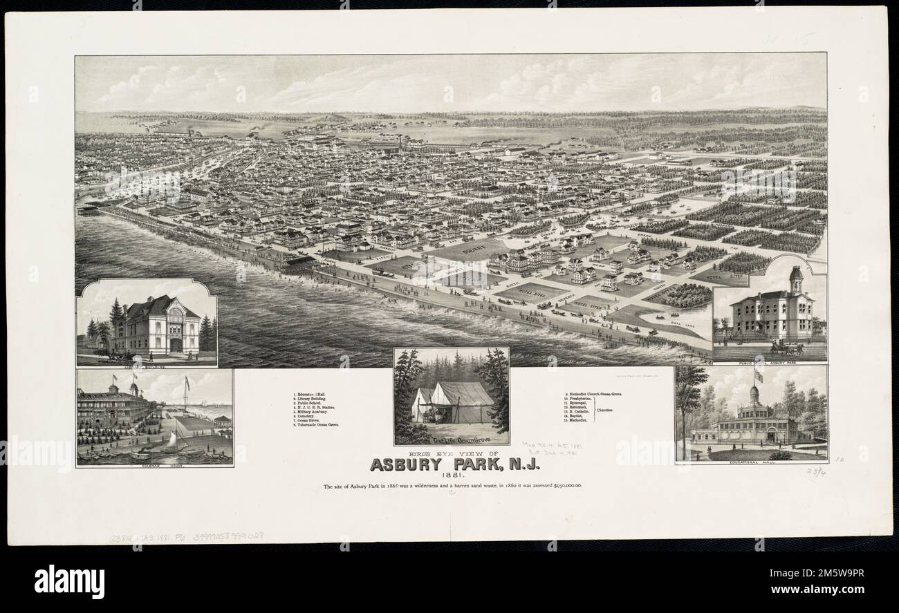 Map of asbury park hi-res stock photography and images - Alamy