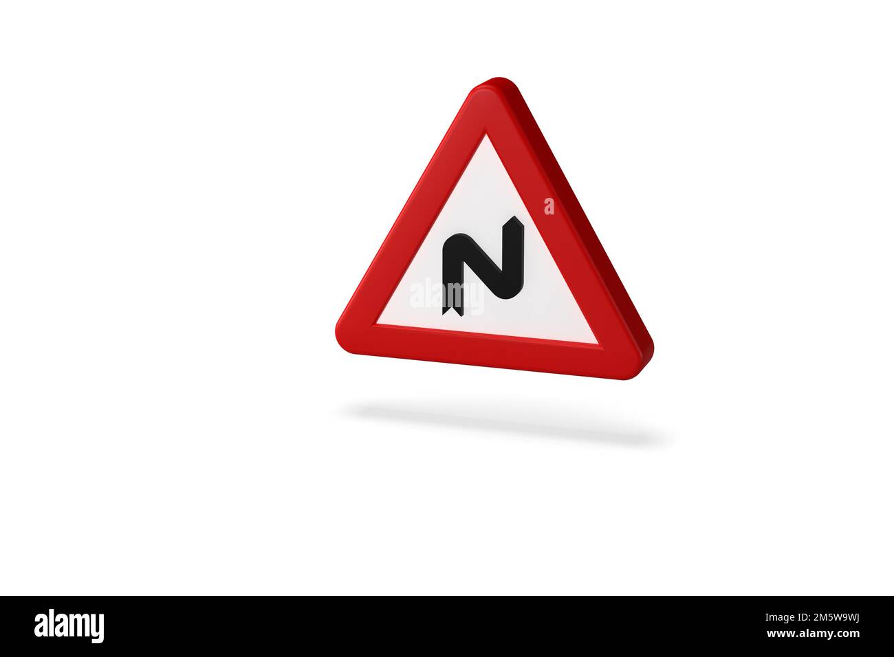 Dangerous curves road sign Cut Out Stock Images & Pictures - Alamy