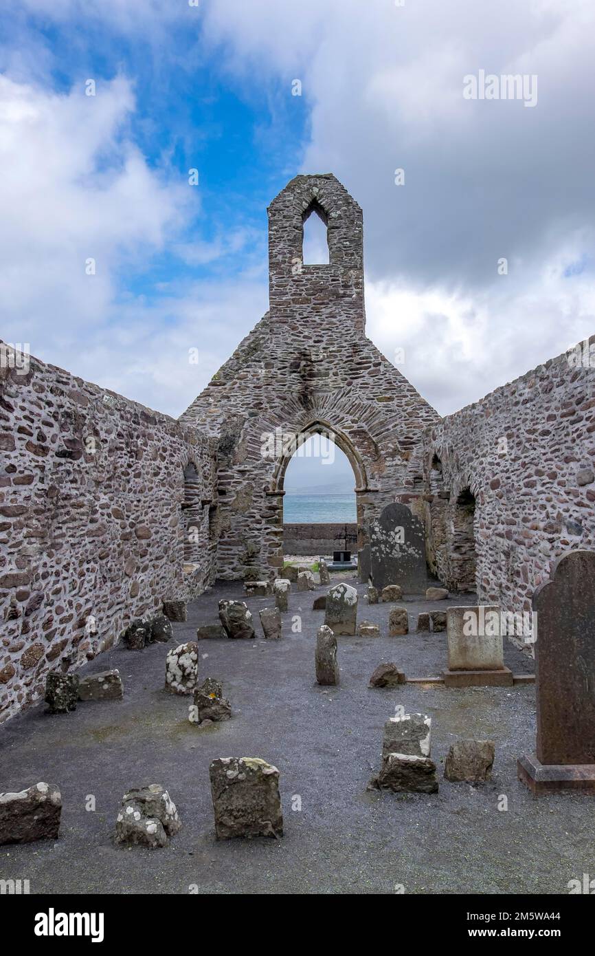 Ruined Church of St Michael Ballinskelligs Priory, Ballinskelligs Abbey ...