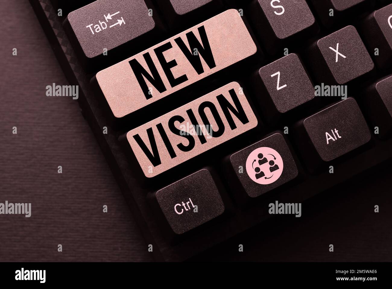 Conceptual caption New Vision. Business overview seeing some future ...