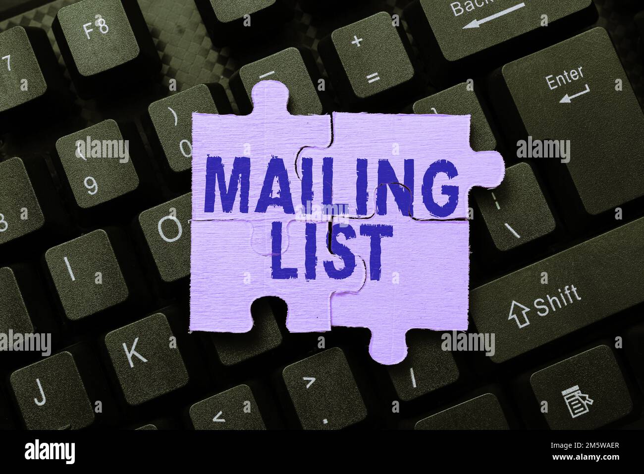 Conceptual display Mailing List. Business approach list of people who ...