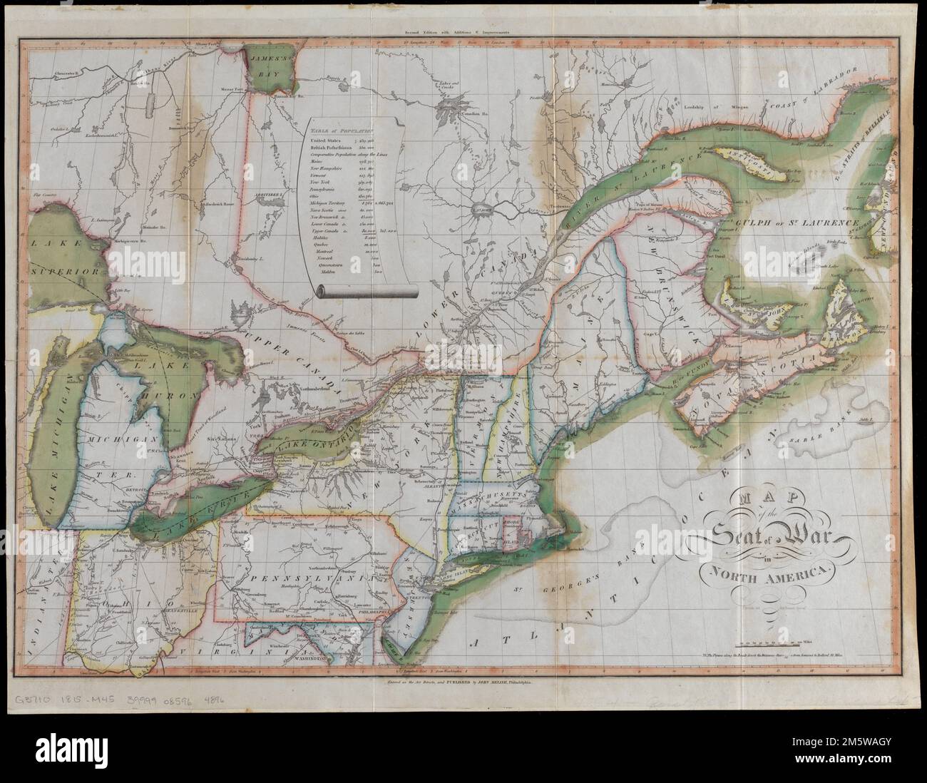 Map of the seat of war in North America. Prime meridians: London and ...
