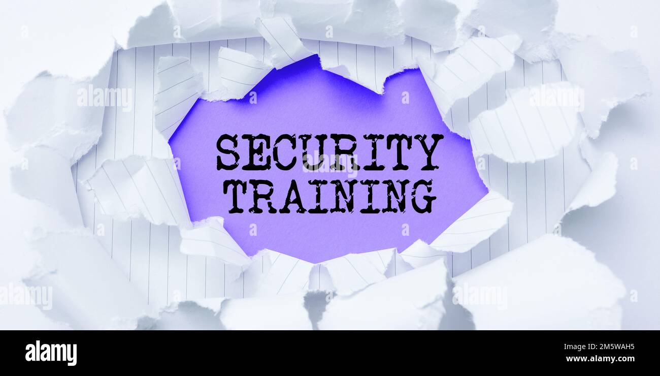 Sign displaying Security Training. Business concept providing security ...