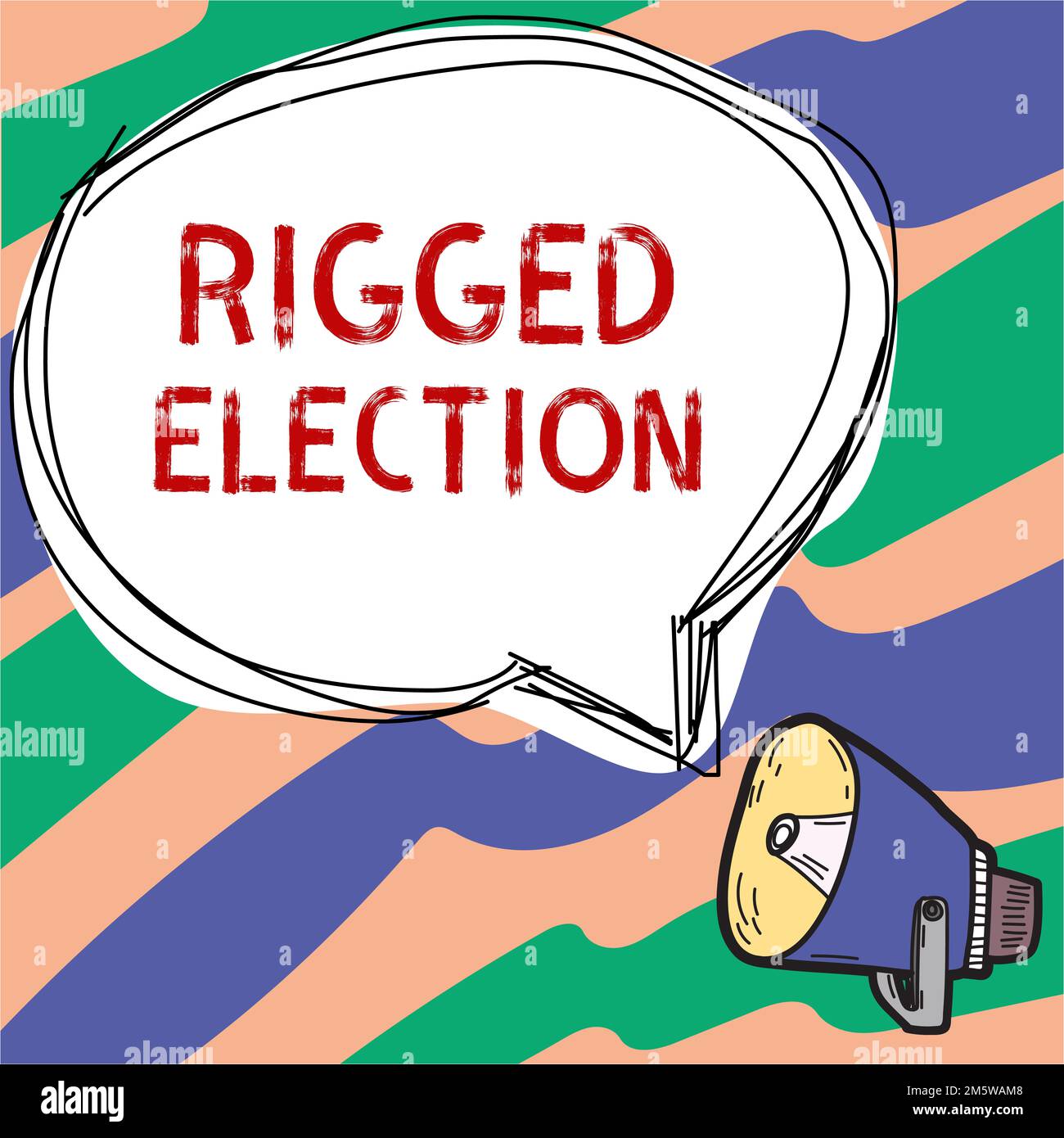 Handwriting text Rigged Election. Business concept Manage drilling ...