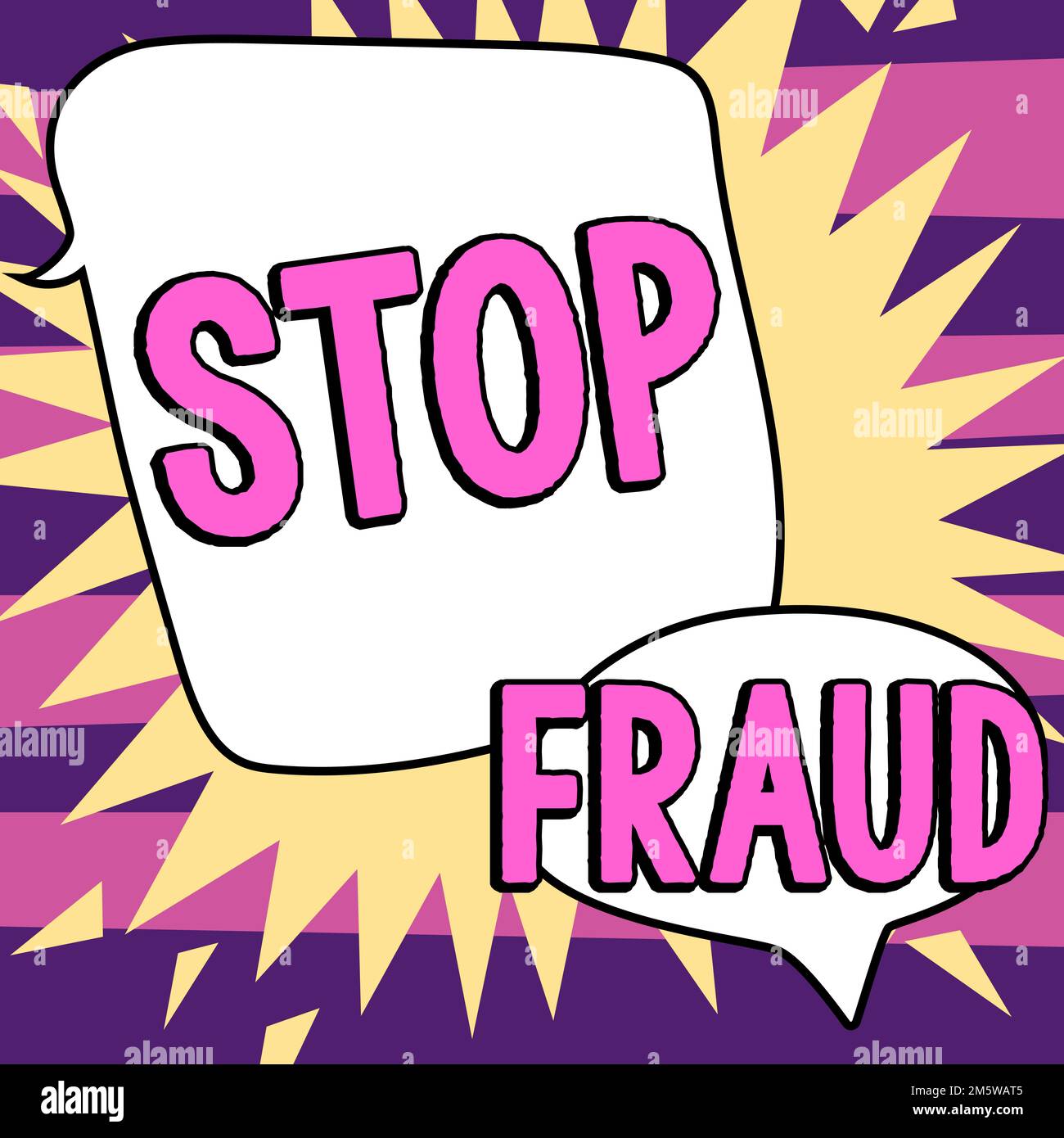 Text caption presenting Stop Fraud. Business approach campaign advices ...