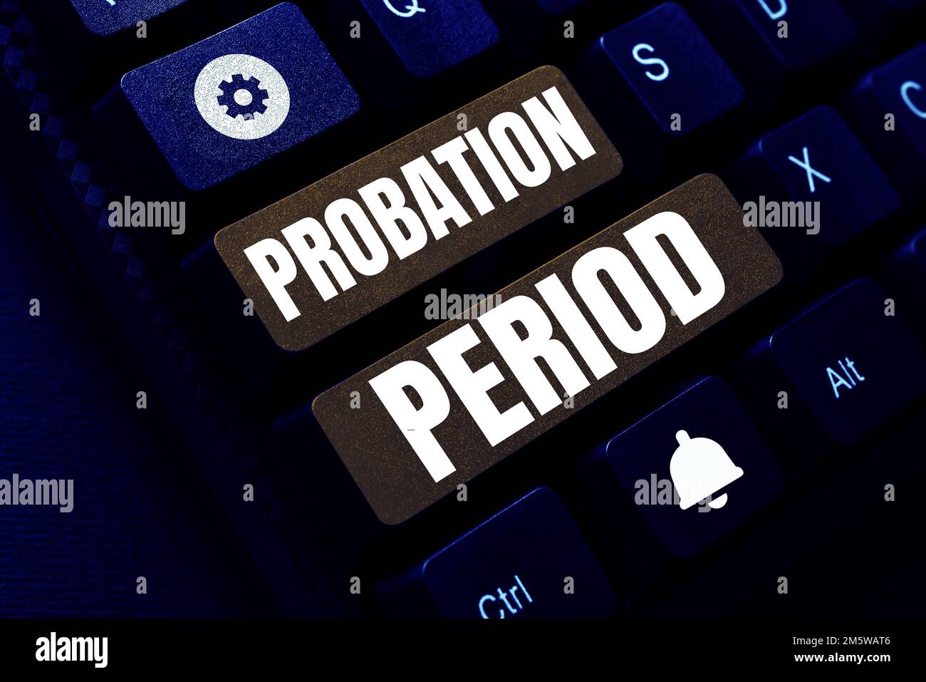 Inspiration showing sign Probation Period. Business showcase focused ...