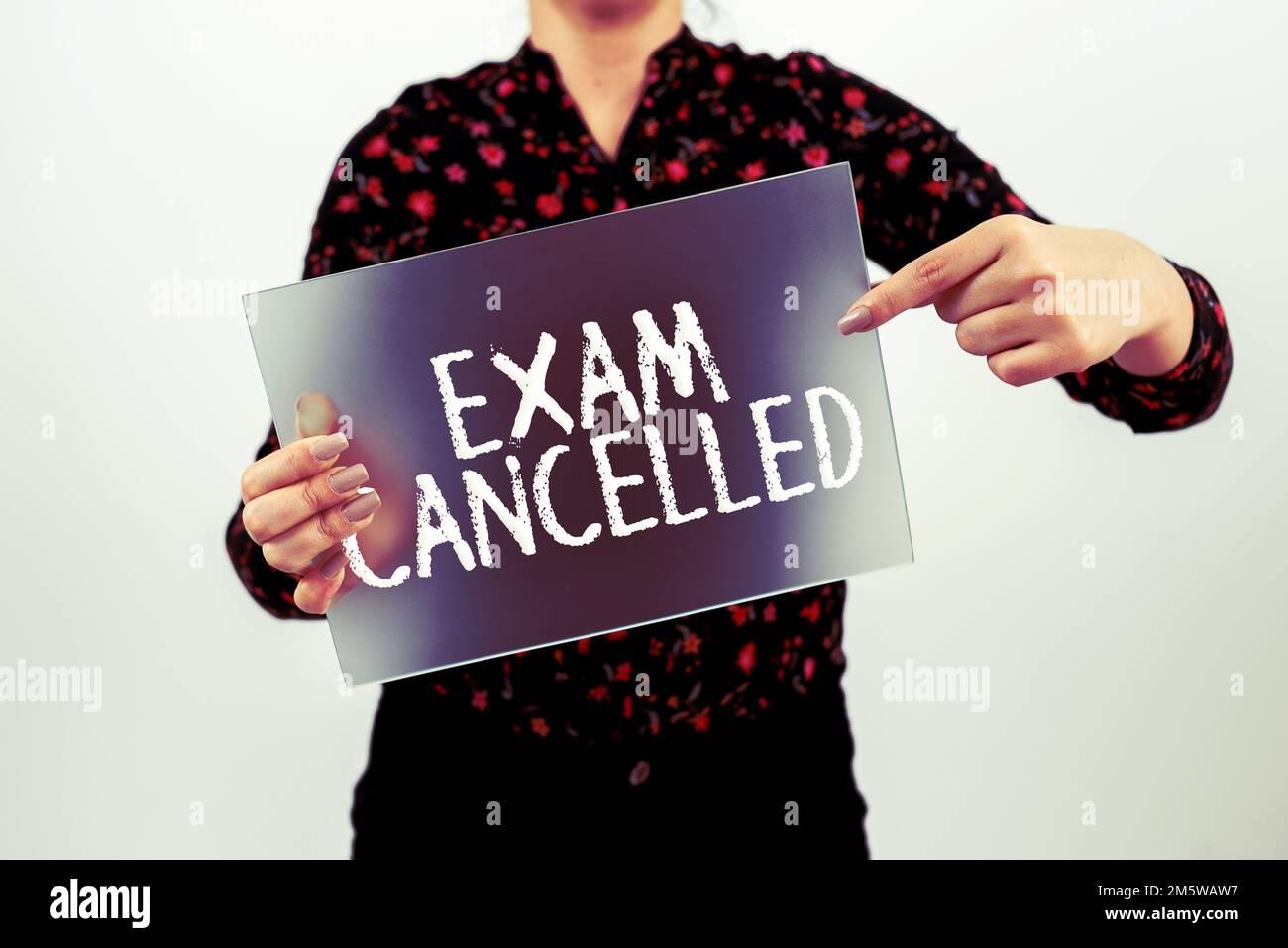 Conceptual display Exam Cancelled. Business concept the precise ...