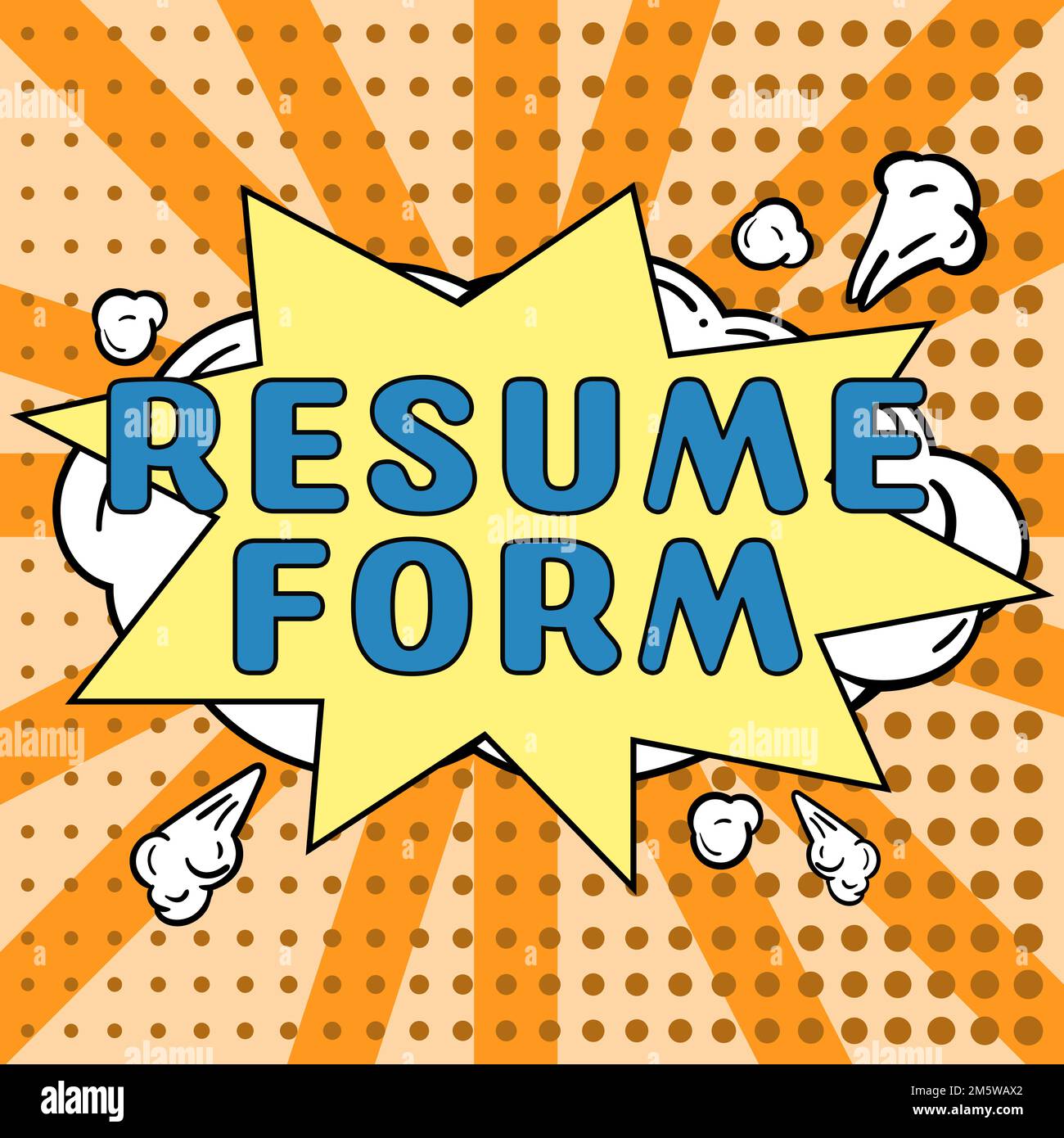 Conceptual caption Resume Form. Concept meaning describe the layout ...