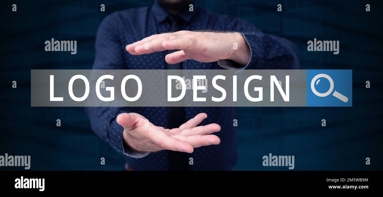 Conceptual display Logo Design. Business showcase a graphic ...