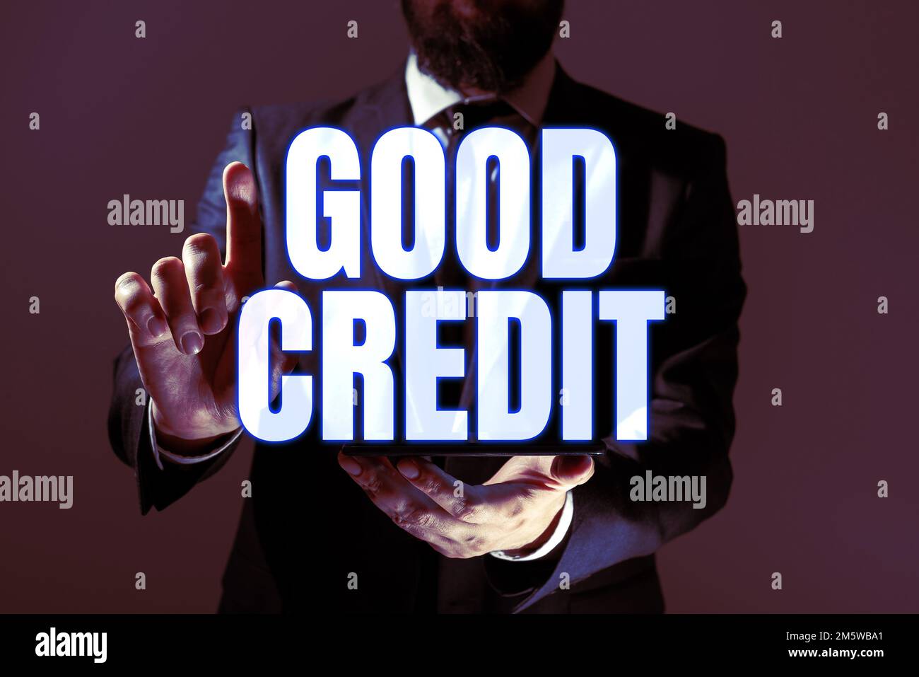 Conceptual caption Good Credit. Business overview borrower has a ...