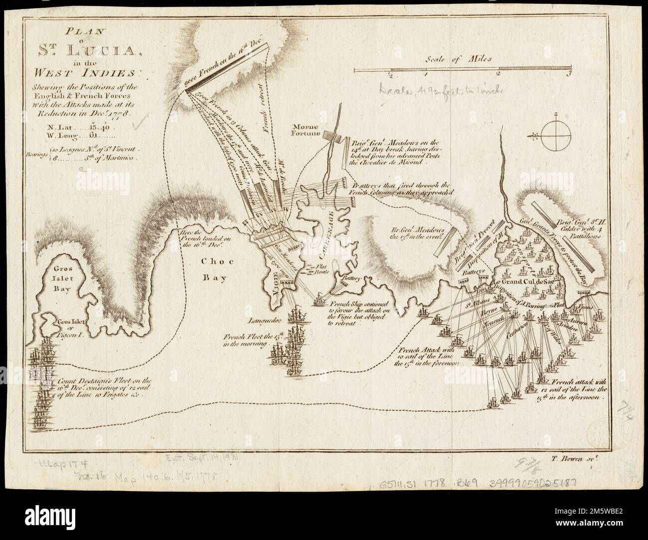 Plan of St. Lucia, in the West Indies : shewing the positions of the ...