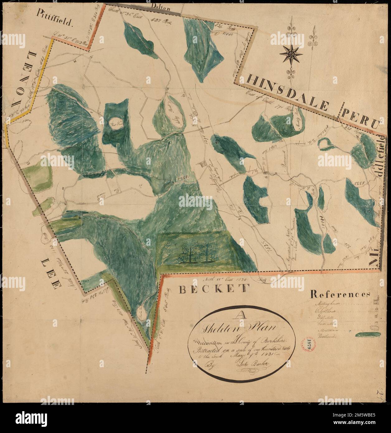 Barber county map hi-res stock photography and images - Alamy