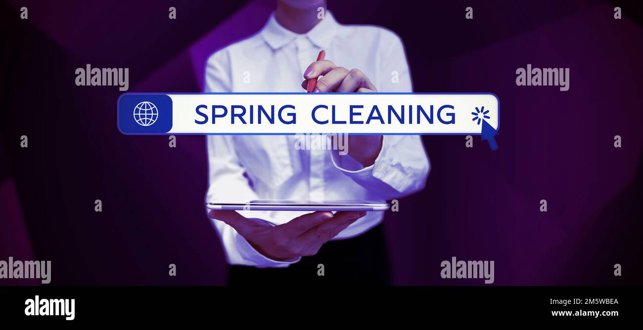 Text showing inspiration Spring Cleaning. Conceptual photo practice of ...