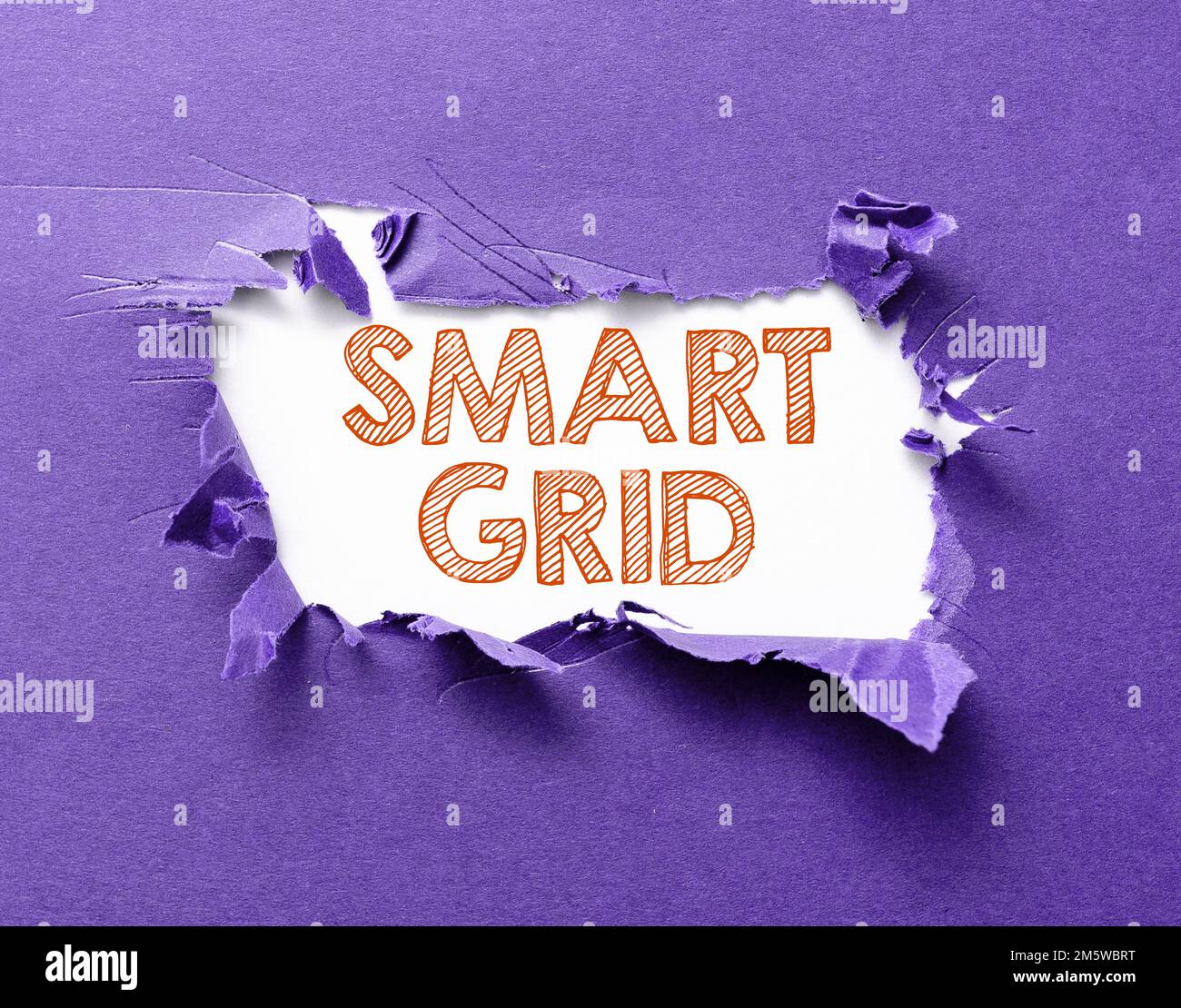 Text caption presenting Smart Grid. Concept meaning includes of ...