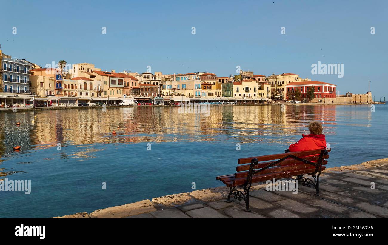 Harbour bench hi-res stock photography and images - Alamy