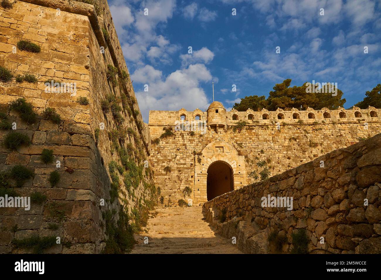 Fortezza, Venetian sea fortress, access ramp, entrance gate, round ...
